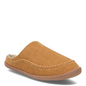 clarks men's sherpa lined indoor & outdoor house slipper (11 m us, cinnamon)