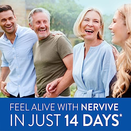 Nervive Nerve Relief, with Alpha Lipoic Acid, to help Reduce Nerve Aches, Weakness, & Discomfort in Fingers, Hands, Toes, & Feet*†, ALA, Vitamins B12, B6, & B1, Turmeric, Ginger, 30 Daily Tablets