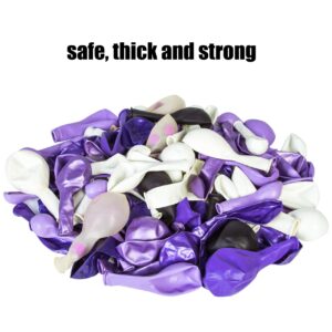 152Pcs Purple Balloons Garland Arch Kit White Purple Confetti Latex Metallic Balloons with Paper Butterfly for Wedding Engagement Mothers Day Purple Butterfly Birthday Party Decorations Supplies