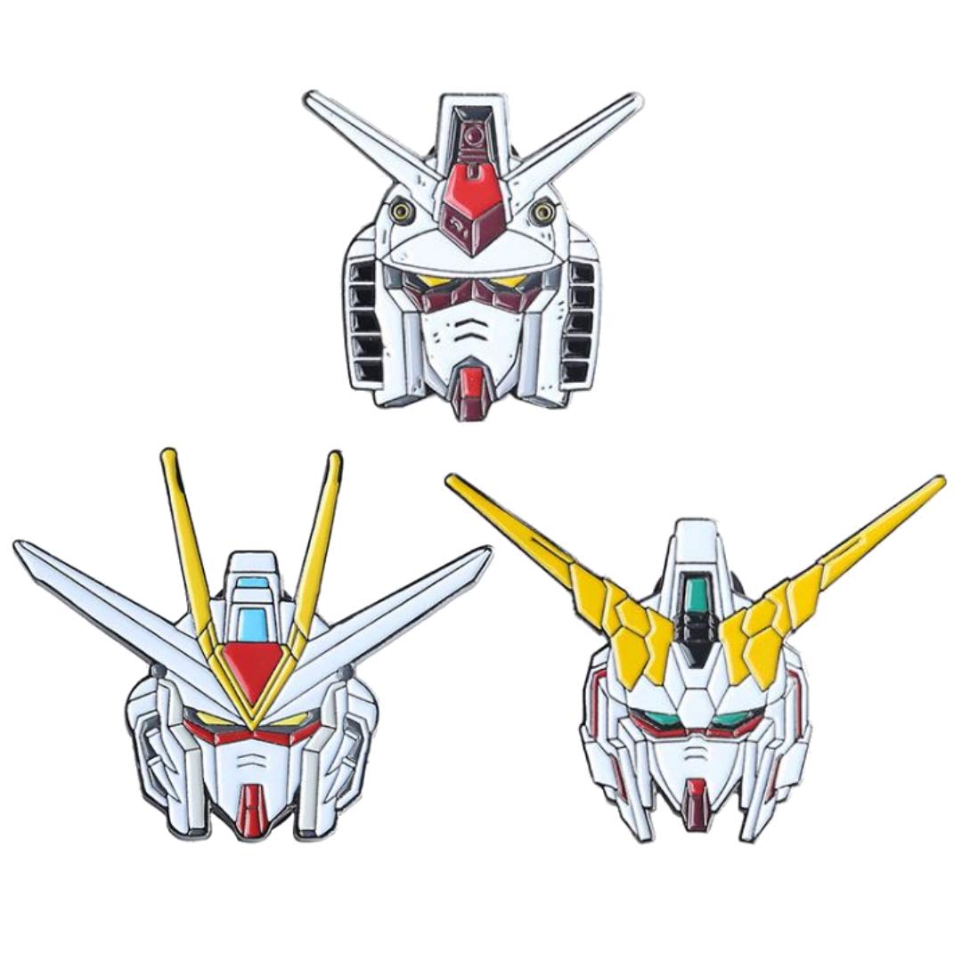 OYSTERBOY 3pcs Gundam RX-93 Zero Wing Pin for Jacket/Backpack