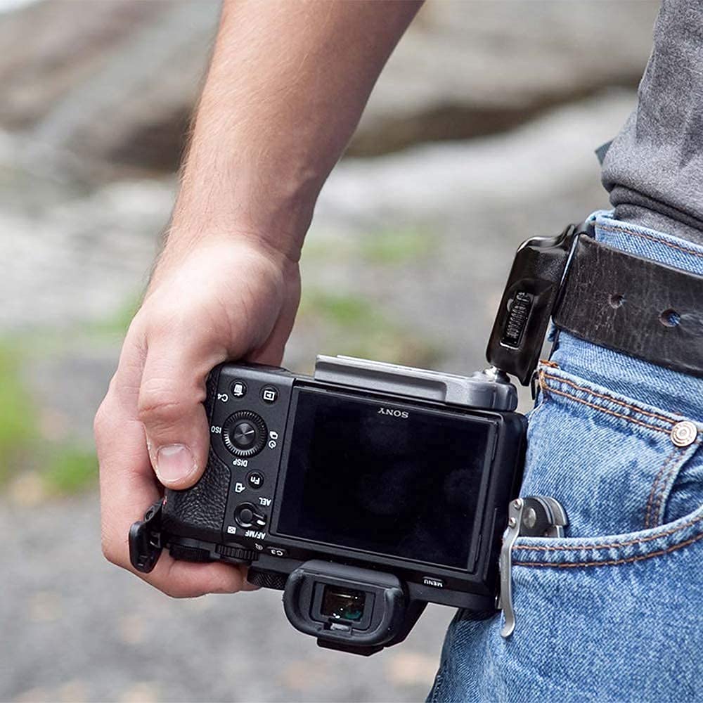 Spider Holster – Spider X Camera Holster Set for Carrying a Professional Mirrorless Camera with Included Clip-On Self-Locking Camera Holster – Compatible with Any Belt