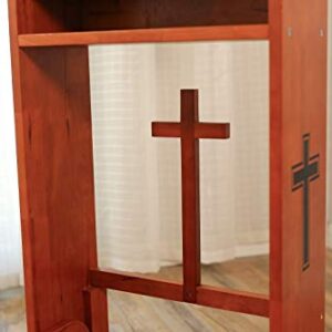 Guangshuohui Prayer Bench Stool,Prayer's Kneeler Pads Wooden Church Prayer Bench Stool Table Chair Padded Kneeler Shelf Folding, Prayer Bench for Kneeling at Home (20" x25'x32'H (50x65x80cm H))