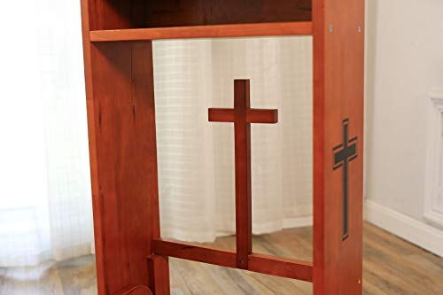 Guangshuohui Prayer Bench Stool,Prayer's Kneeler Pads Wooden Church Prayer Bench Stool Table Chair Padded Kneeler Shelf Folding, Prayer Bench for Kneeling at Home (20" x25'x32'H (50x65x80cm H))