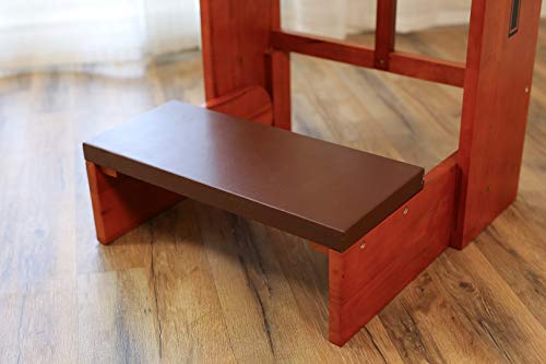 Guangshuohui Prayer Bench Stool,Prayer's Kneeler Pads Wooden Church Prayer Bench Stool Table Chair Padded Kneeler Shelf Folding, Prayer Bench for Kneeling at Home (20" x25'x32'H (50x65x80cm H))