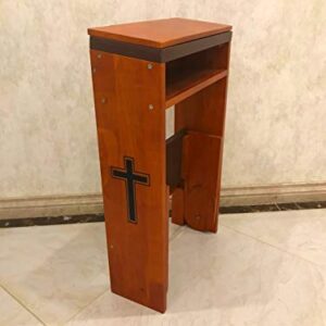 Guangshuohui Prayer Bench Stool,Prayer's Kneeler Pads Wooden Church Prayer Bench Stool Table Chair Padded Kneeler Shelf Folding, Prayer Bench for Kneeling at Home (20" x25'x32'H (50x65x80cm H))