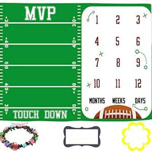 LYLYCTY Baby Monthly Milestone Blanket Football Sports Months Blanket for Toddler Photography Background Prop 60"x40" BTLSLY49