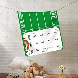 LYLYCTY Baby Monthly Milestone Blanket Football Sports Months Blanket for Toddler Photography Background Prop 60"x40" BTLSLY49