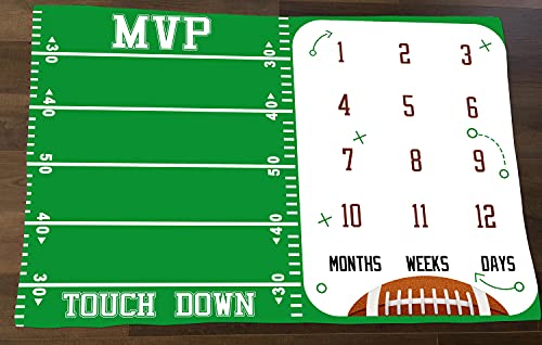 LYLYCTY Baby Monthly Milestone Blanket Football Sports Months Blanket for Toddler Photography Background Prop 60"x40" BTLSLY49