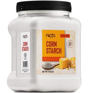 roots circle 100% pure corn starch | 1 [17oz] airtight container | all natural thickener for soups, stews, gravy, baking pies, puddings & cakes | gluten-free, non-gmo, vegan, kosher, food-grade