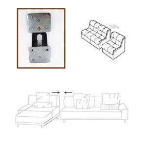 HOWDIA Sectional Couch Connectors, Sofa Alligator Clamps Joint Clip for Modular Couch Furniture Metal And Plastic 2 Pcs