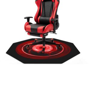 weguard chair mat for hardwood floor 45" x 45" office computer gaming desk chair mat for hard floor (red)