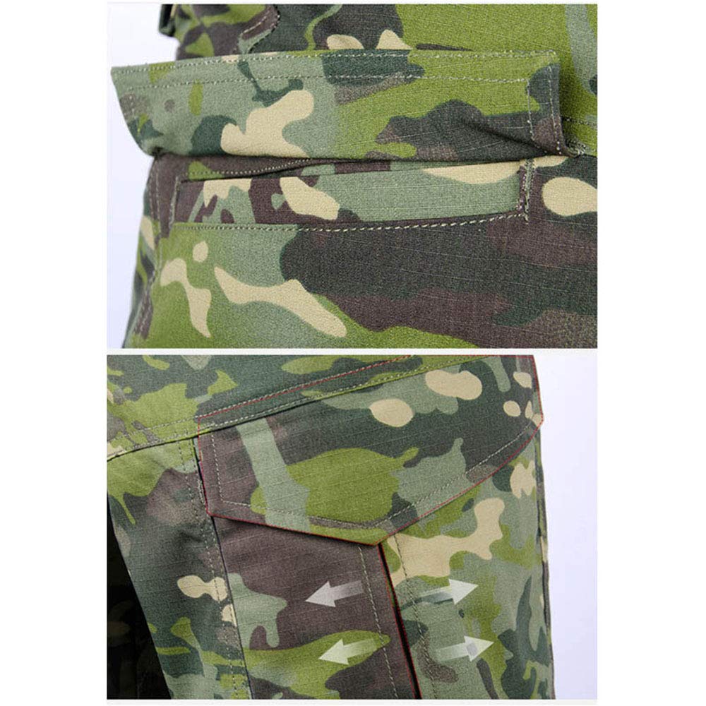 Sunnystacticalgear Jungle Hunting Shooting Trousers Combat Pants Camouflage Tactical Shorts - Gray - XS