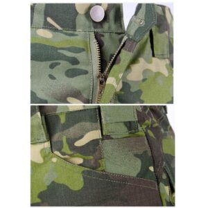 Sunnystacticalgear Jungle Hunting Shooting Trousers Combat Pants Camouflage Tactical Shorts - Gray - XS