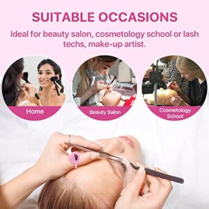 Glue Rings for Eyelash Extensions Glue Rings Pretty memory 100PCS Smart Lash Rings Blooming Eyelash Glue Holder Volume Fanning Cup for Lash Extension Supplies, Pink