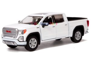 showcasts 2019 gmc sierra 1500 denali crew cab pickup truck, white 79361/2d - 1/27 scale diecast model toy car