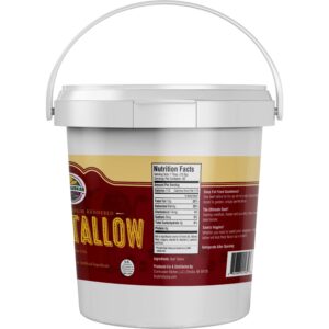 Cornhusker Kitchen Beef Tallow - Grass fed Beef Tallow (1.5 Pound Tubs)