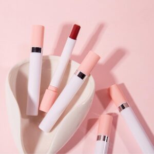 Eyret Mini Smoke Lipsticks Nude Cigarette Lipsticks Waterproof Lipsticks Smoke Tube Suit Matte Lipstick for Women and Girls(4Pcs) (C-Set C)