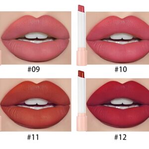 Eyret Mini Smoke Lipsticks Nude Cigarette Lipsticks Waterproof Lipsticks Smoke Tube Suit Matte Lipstick for Women and Girls(4Pcs) (C-Set C)