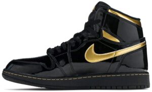 jordan mens air jordan 1 retro high og 555088 032 black metallic gold - size 8.5