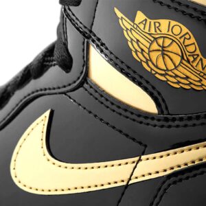 Jordan Mens Air Jordan 1 Retro High OG 555088 032 Black Metallic Gold - Size 8.5