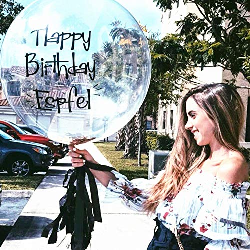 Bobo Balloons 25 Packs, 24 Inch Helium Style Transparent Bubble Bobo Balloons for LED Light Up Balloons, Gifts for Christmas,Wedding,Birthday Party Decorations (LED String Not Included) (25 PCS)1