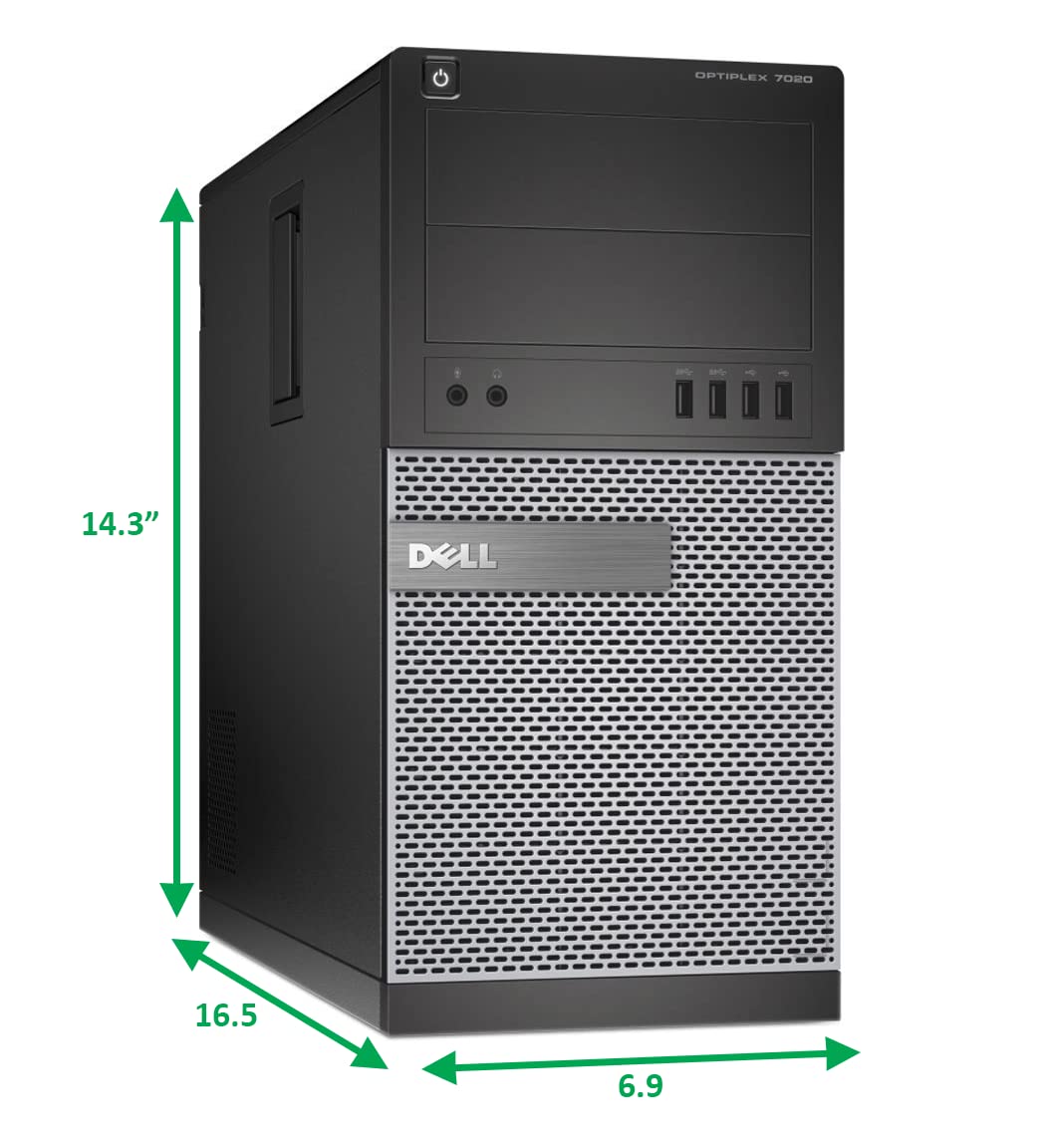 Dell Optiplex 7010 Tower Desktop Computer, Intel i7-3770 Upto 3.9GHz, HD Graphics 4000 4K Support, 16GB RAM, 2TB SSD, DisplayPort, HDMI, DVD, AC Wi-Fi, Bluetooth - Windows 10 Pro (Renewed)