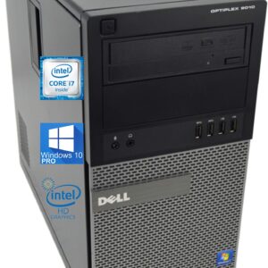 Dell Optiplex 7010 Tower Desktop Computer, Intel i7-3770 Upto 3.9GHz, HD Graphics 4000 4K Support, 8GB RAM, 2TB SSD, DisplayPort, HDMI, DVD, AC Wi-Fi, Bluetooth - Windows 10 Pro (RENEWED)