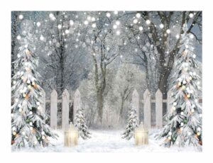 funnytree 8x6ft winter photography backdrop glitter snowy forest pine tree background let it snow christmas xmas holiday party decor banner portrait studio booth photobooth props