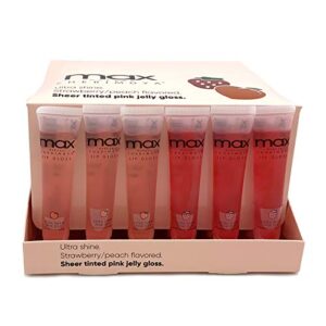 max MAKEUP CHERIMOYA Clear Lip Polish bulk (Peach/Strawberry)