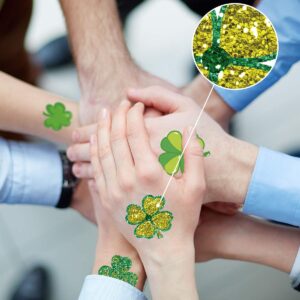 100 PCS Shamrock Tattoo Stickers St. Patrick's Day Accessories Temporary Tattoos Clover Tattoos Irish Tattoos for St Patricks Day Decorations Party Favors