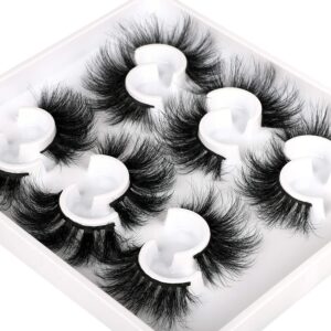 mink lashes fluffy eyelashes dramatic long wispy fake eyelashes thick 6 styles mixed luxury russian strip d curl false lashes soft handmade reusable lashes pack