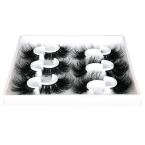 Mink Lashes Fluffy Eyelashes Dramatic Long Wispy Fake Eyelashes Thick 6 Styles Mixed Luxury Russian Strip D Curl False lashes Soft Handmade Reusable Lashes Pack