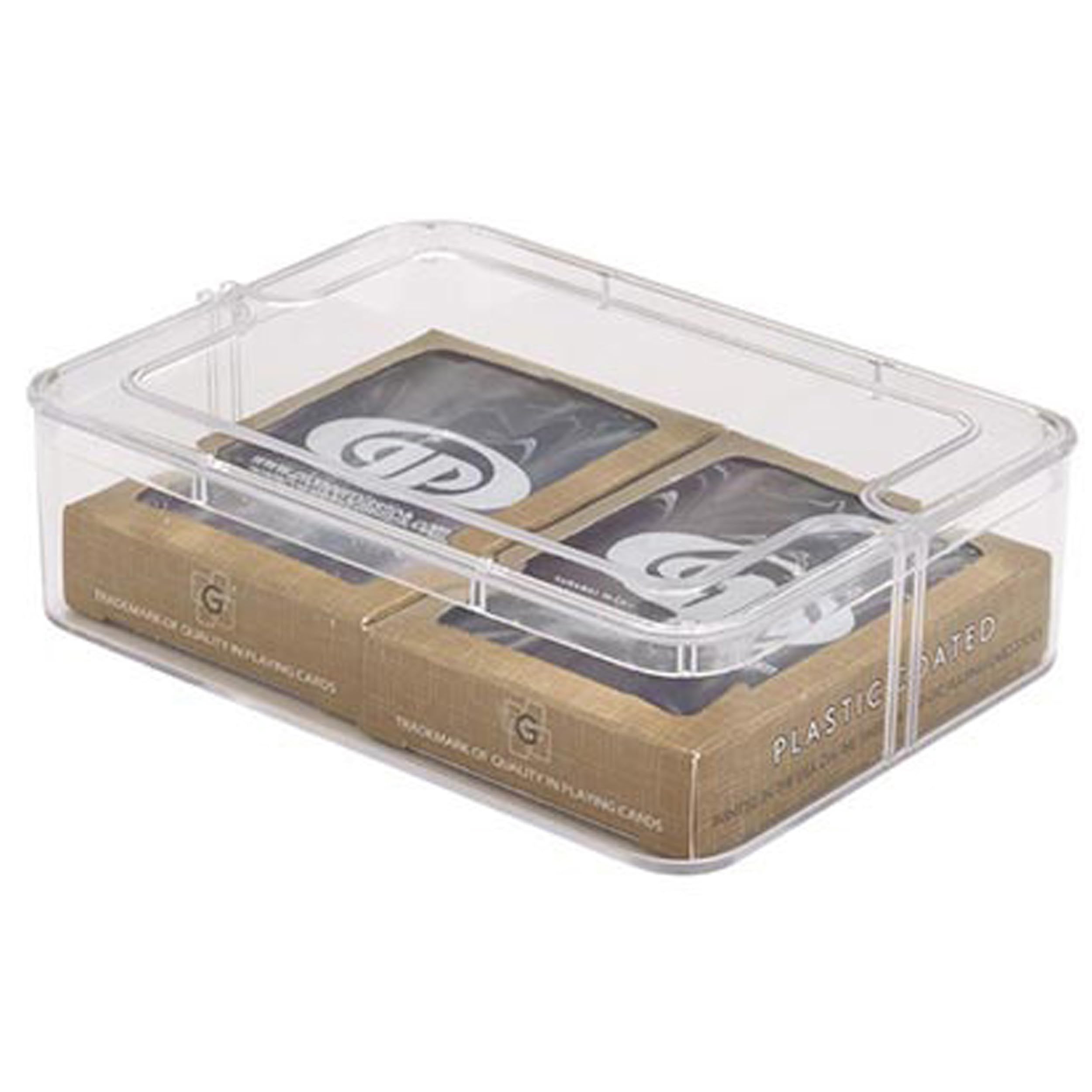 Pioneer Plastics 030C Clear Small Rectangular Plastic Container, 5.4375" W x 4" D x 1.5" H, Pack of 4