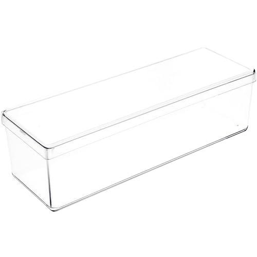 Pioneer Plastics 160C Clear Rectangular Plastic Container, 8.375" W x 2.75" D x 2.375" H, Pack of 2