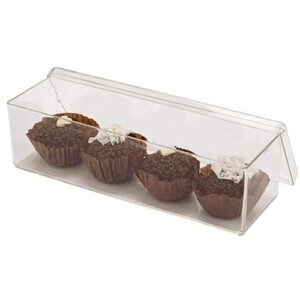 Pioneer Plastics 160C Clear Rectangular Plastic Container, 8.375" W x 2.75" D x 2.375" H, Pack of 2