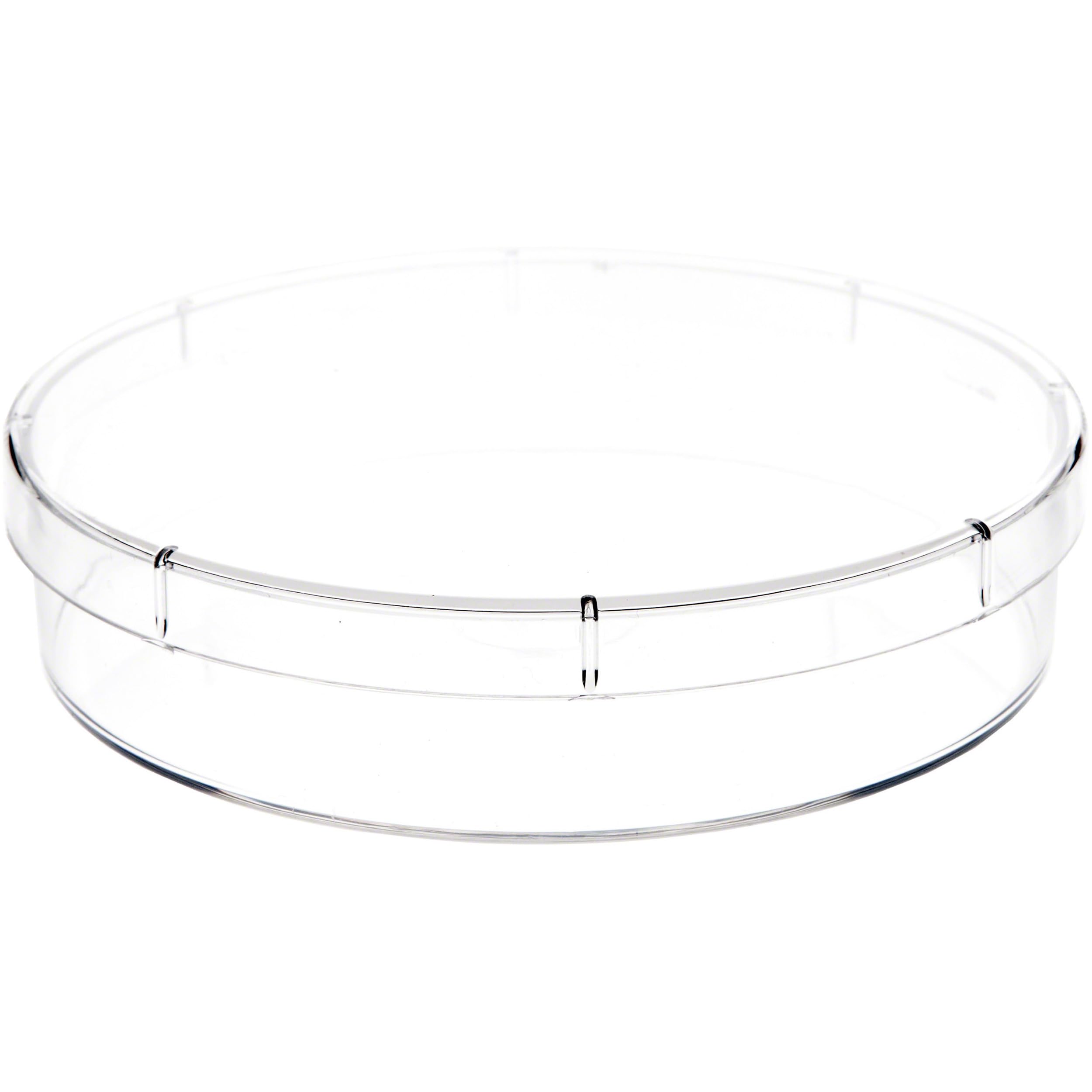 Pioneer Plastics 053C Clear Round Petri Dish Plastic Container, 4.6875" W x 1" H