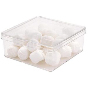 Pioneer Plastics 006C Clear Extra Small Square Plastic Container, 2.875" W x 2.875" D x 1.0625" H, Pack of 12