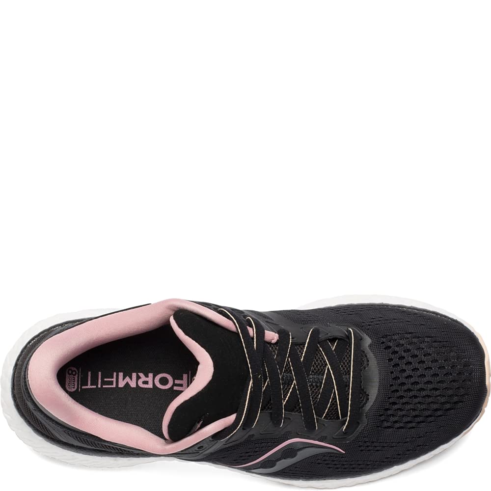 Saucony Women's Hurricane 23, Black/Rose, 6.5 Medium