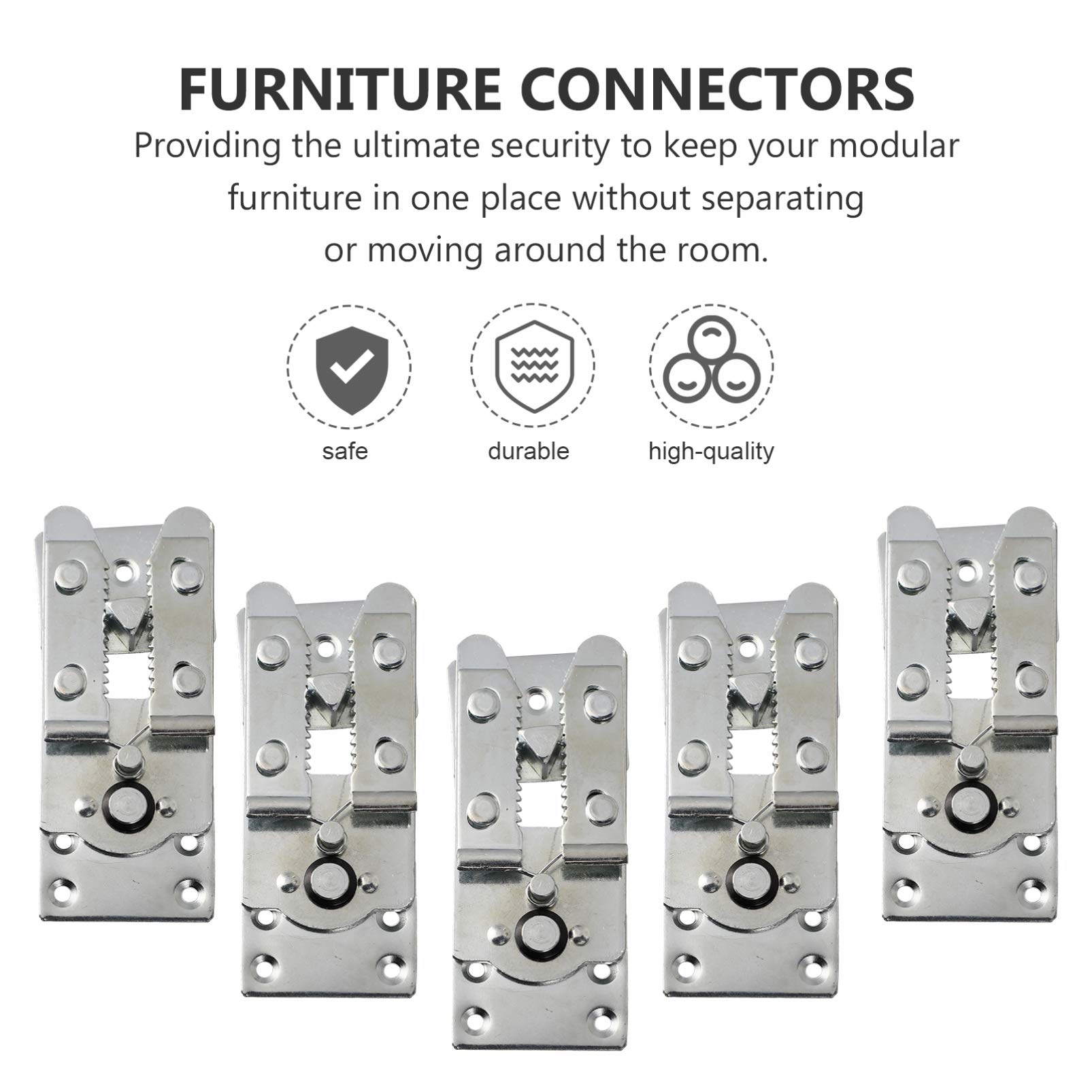 2 Pcs Connector Sectional Sofa Sectional Sofa Interlocking Sectional Couch Fasteners Decked Accessories Sectional Couch Brackets Couch Clips Iron Hinge Plug