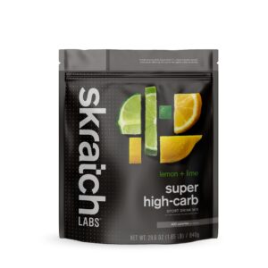 skratch labs super high-carb hydration powder | carbohydrate powder with cluster dextrin and electrolytes | endurance energy drink | lemon + lime (840 grams) | non-gmo, gluten free, vegan, kosher