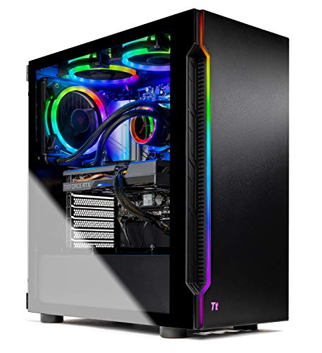 Skytech Shadow 3.0 Gaming PC Desktop - AMD Ryzen 7 3700X 3.6GHz, RTX 3060 Ti 8GB GDDR6, 16GB DDR4 3000, 1TB NVME, B550 Motherboard, 600W Gold PSU, AC WiFi, Windows 10 Home 64-bit