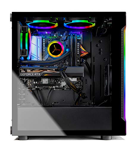 Skytech Shadow 3.0 Gaming PC Desktop - AMD Ryzen 7 3700X 3.6GHz, RTX 3060 Ti 8GB GDDR6, 16GB DDR4 3000, 1TB NVME, B550 Motherboard, 600W Gold PSU, AC WiFi, Windows 10 Home 64-bit