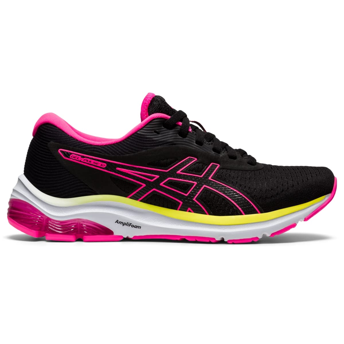 ASICS Women's Gel-Pulse 12 Running Shoes, 6.5, Black/HOT Pink