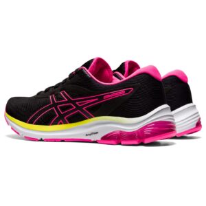 ASICS Women's Gel-Pulse 12 Running Shoes, 6.5, Black/HOT Pink