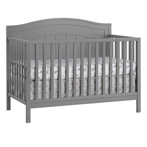 oxford baby north bay 4-in-1 convertible baby crib, dove gray, greenguard gold certified