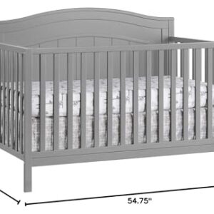 Oxford Baby North Bay 4-in-1 Convertible Baby Crib, Dove Gray, GreenGuard Gold Certified