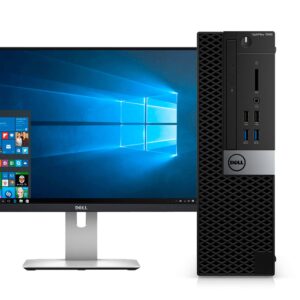 Dell Optiplex 7040 Small Form Factor Desktop PC, Intel Core i7-6700, 8GB Ram, 2TB SATA Drive 256GB SSD WiFi, DVD-RW, 24 LCD, Windows 10 Pro (Renewed)