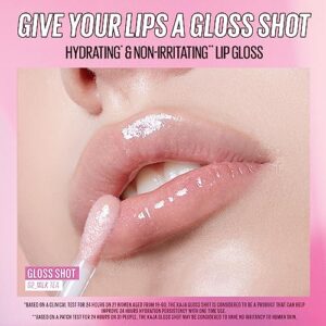 Kaja Lip Gloss - Gloss Shot | with Jojoba Oil, Tinted Shimmer, Hydrating, Non-sticky, Juicy, Nude, Plumper Looking Lips, 02 Milk Tea, 0.14 Fl Oz