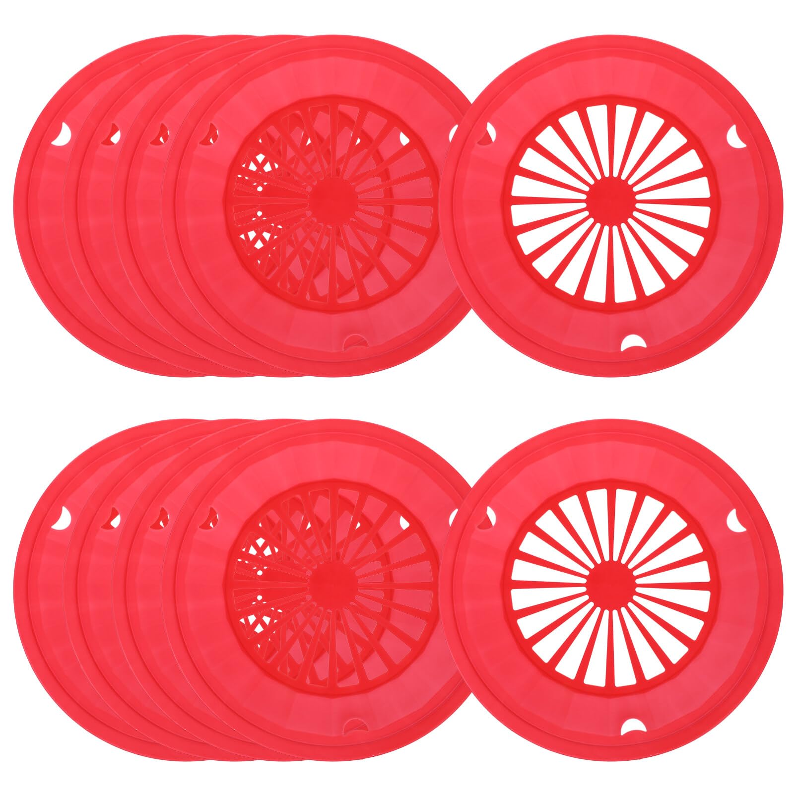 DOITOOL 10pcs Grill Plate Round Bbq Paper Plate Trays Disposable Plates Holder Bbq Plate Tray Floral Paper Plates Snack Platter Colorful Plates Picnic Plate Tray Thing Plastic Food Travel