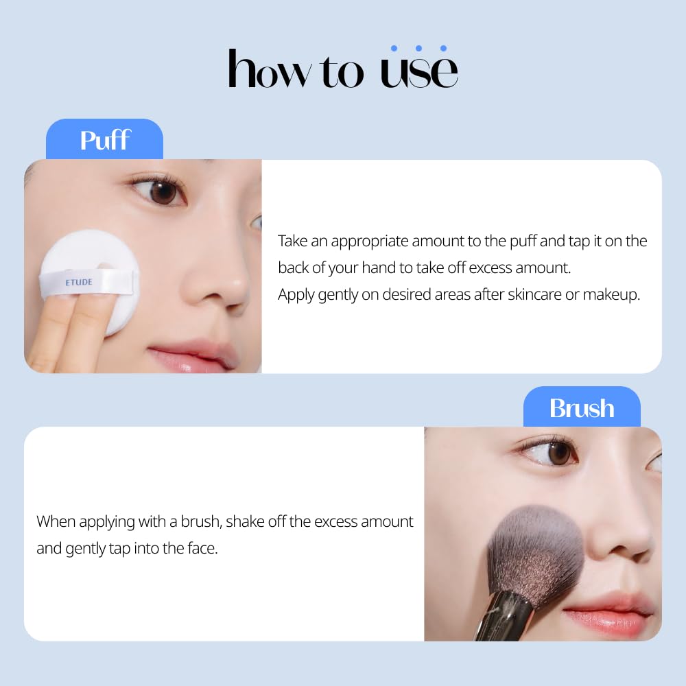 ETUDE Sebum Soak Powder 5g (21AD) | Makeup Powder for Oily Face with Sebum Control, Soft Skin Effect and Matte Finish | Flawless Long-Lasting Make up | Kbeauty